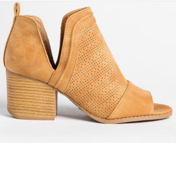 Shoes | Open Peep Toe Ankle Booties | Poshmark